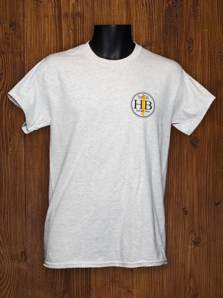 Men's Short Sleeve T-Shirt, HB Surf City Board Logo - Surf City Store