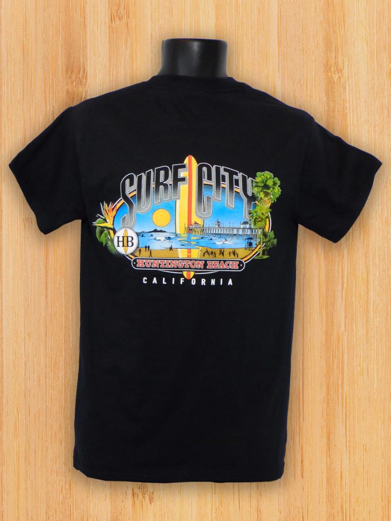 Men's Short Sleeve T-Shirt, Pier HB Surf City Logo - Surf City Store