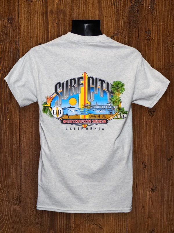 Men's Short Sleeve T-Shirt, Pier HB Surf City Logo - Surf City Store